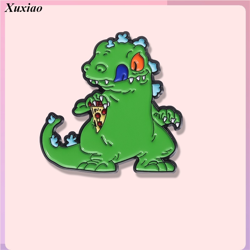 Rugrats Dinosaur Reptar Enamel Pin Souvenir Green Small Dinosaur Enamel ...
