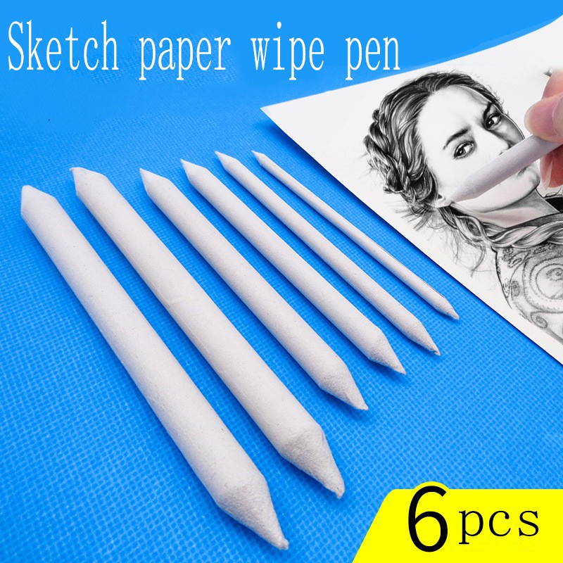 3/6pcs Profession Sketch Paper eraser pens art sketches smearing pen ...