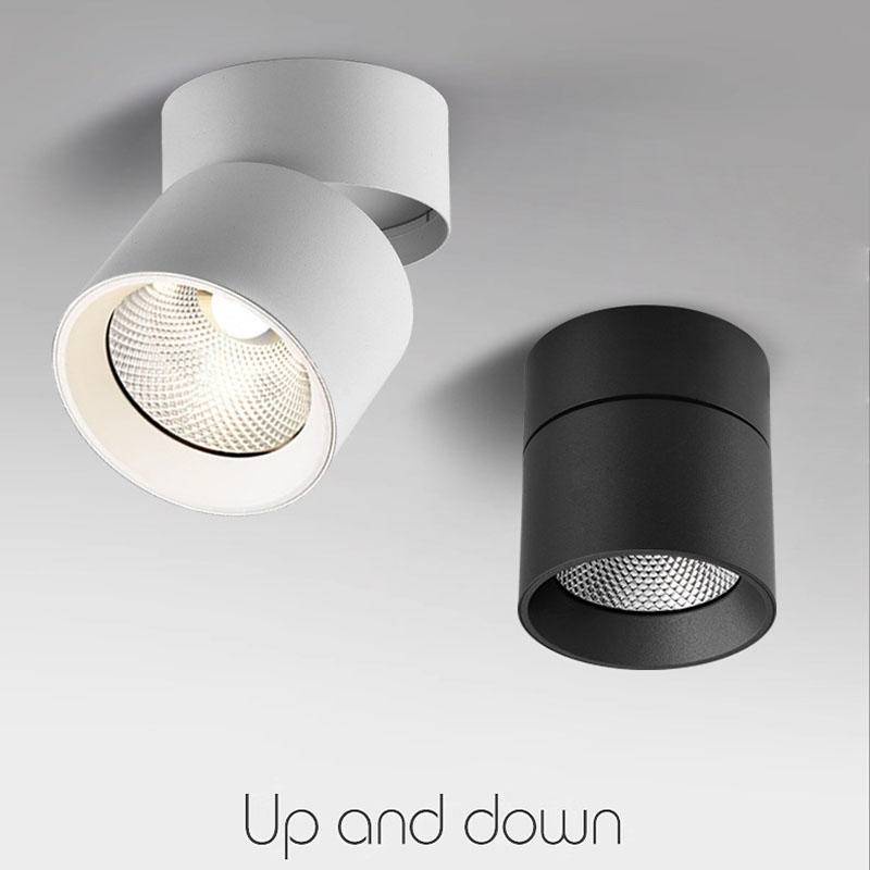 Surface Mounted Spotlight 7W 12W 15W 20W Folding Light Adjustable Angle ...