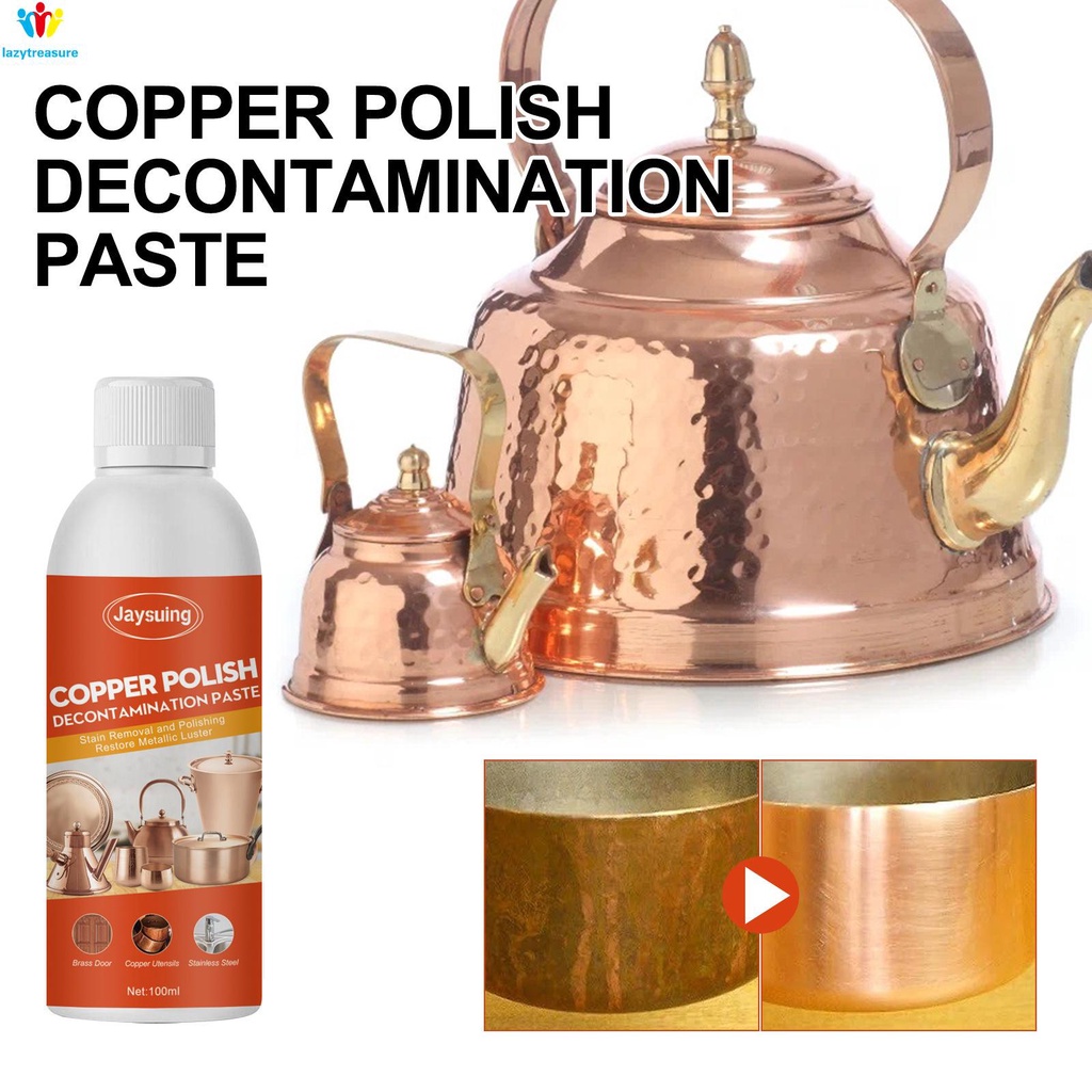 Copper and Brass Polish Cleaner Harmless Non-abrasive Metal Polish ...