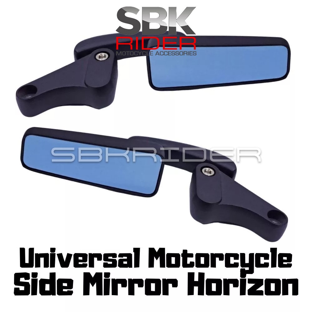 Universal Motorcycle Side Mirror Horizon Clear Dimmer Blue Glass for ...