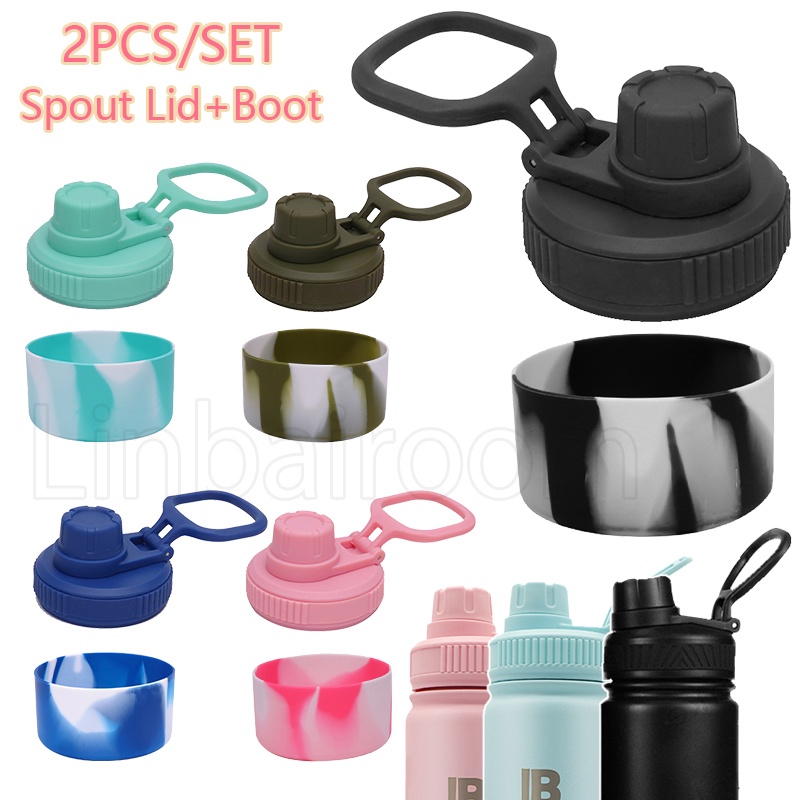 Black Lid and Boot Set LinBai Flask Cap Replacement Colourful Silicone ...