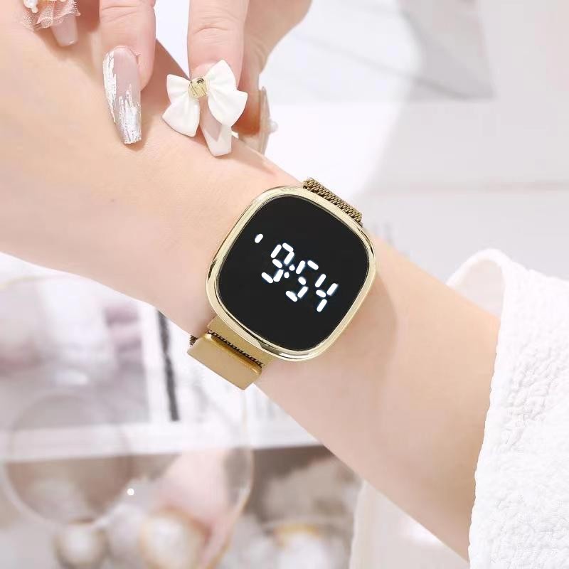 Cross-border LED Touch Electronic Watch Men Women Fashion Milan with ...