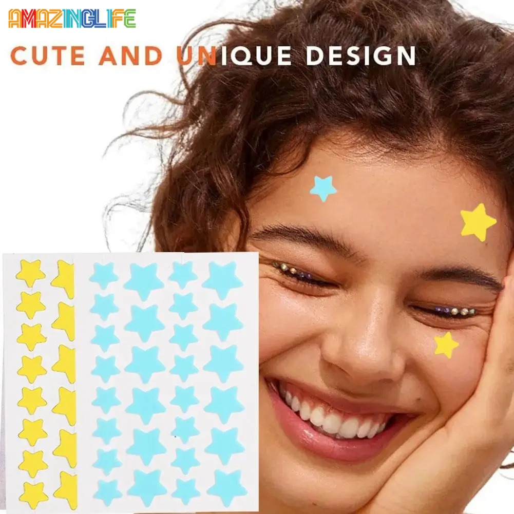 1 Sheet Cartoon Mini Star Acne Sticker Skin Care Facial Spot Beauty ...