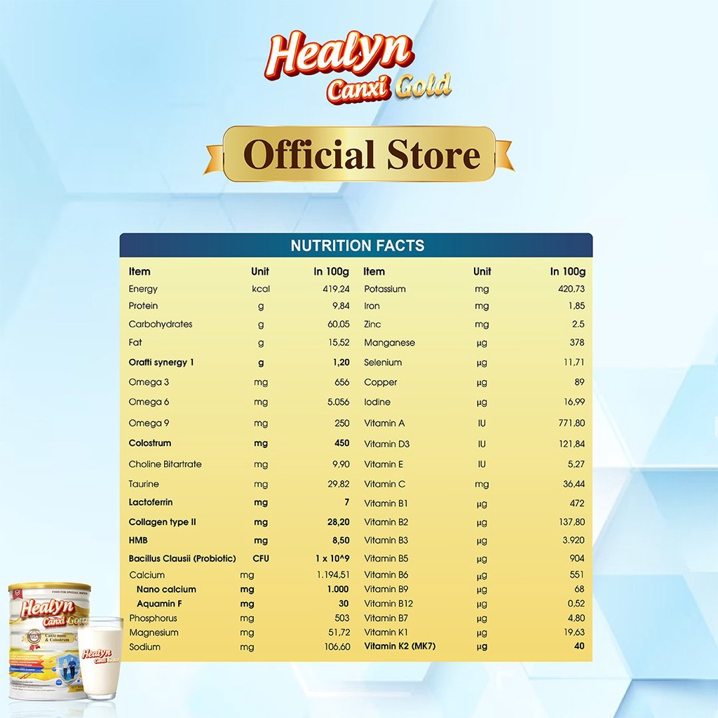 [ Official Store ] Healyn Canxi Gold 400g - Organic Calcium Nano ...