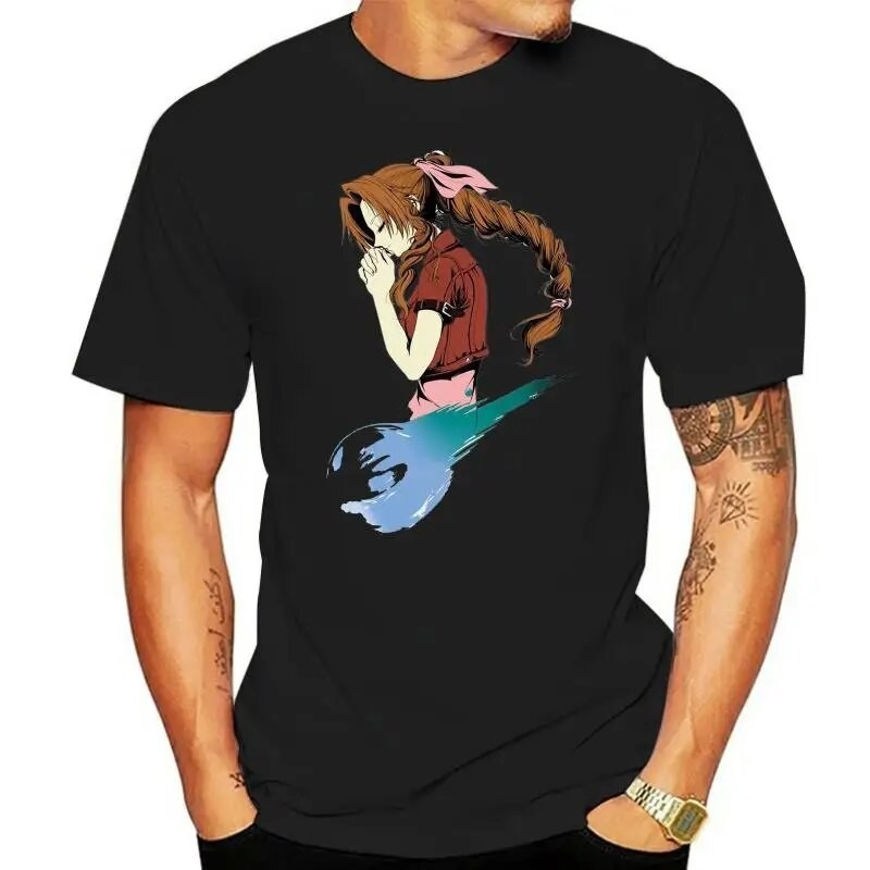 mens Final Fantasy Vii Aerith Aerith Gainsborough Gaming Ffvii White T ...