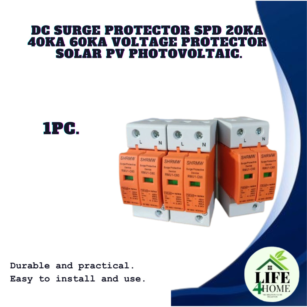 DC Surge Protector SPD 20KA 40KA 60KA Voltage Protector Solar PV Photovoltaic. | Shopee Philippines
