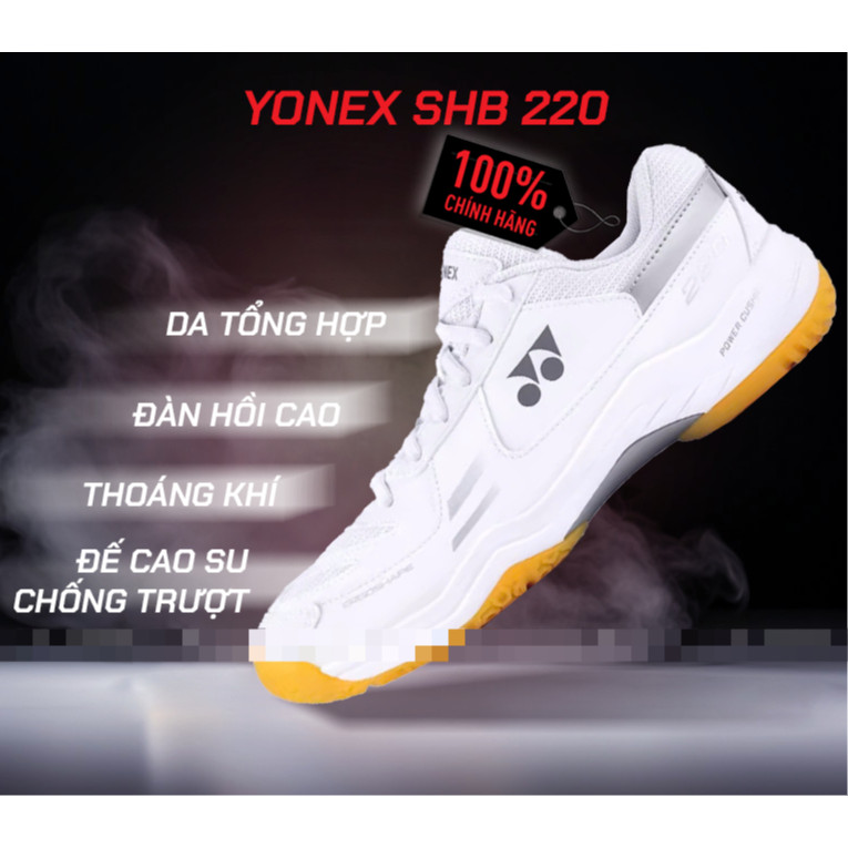 Genuine Yonex SHB 220 White Gray Badminton Shoes - Modern Design ...