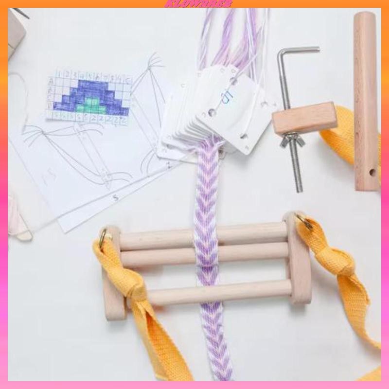 [Kloware2] Weaving Loom Kit Wooden Tapestry Loom for Bag Strap DIY ...