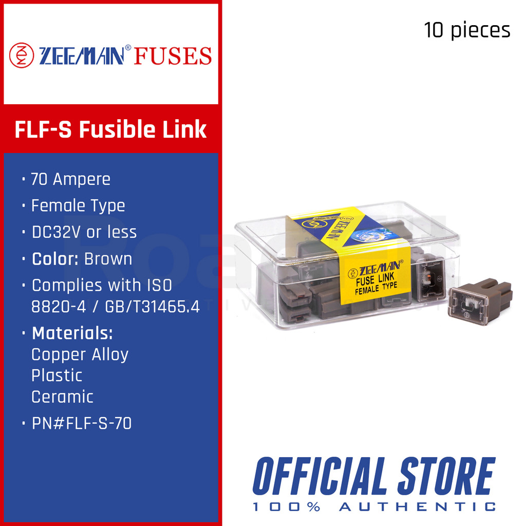 RoadFit FLF-S 70A Fuse Link Female Type, Brown, 32V, 10PCS, Car and ...