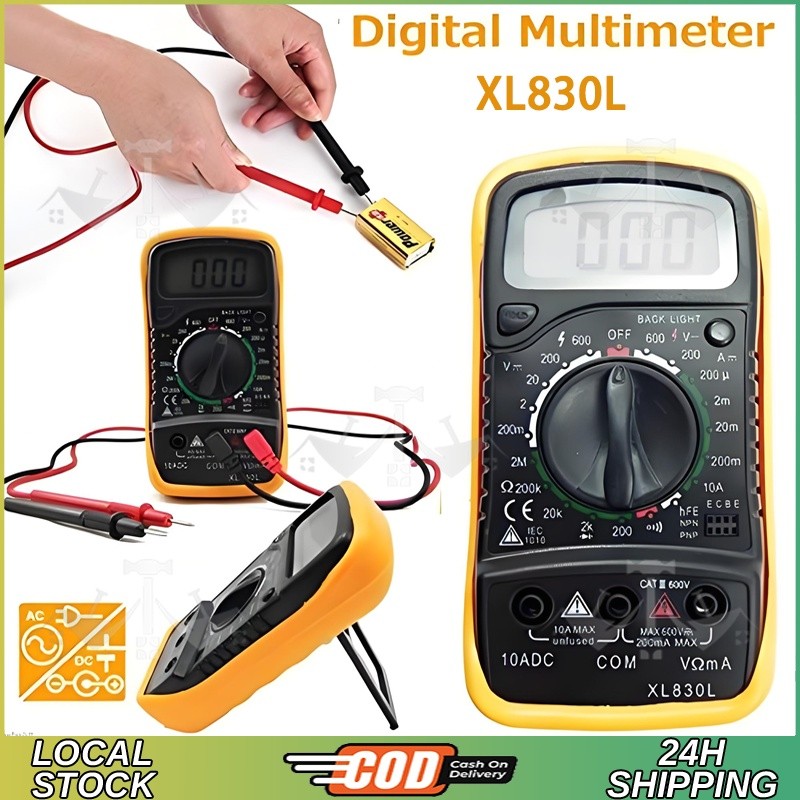 XL830L Handheld Digital Multimeter LCD Volt Meter Ammeter Ohmmeter ...