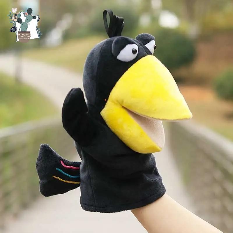 Hand Puppet Crow Sock Puppet Interactive Plush Animal Hand Puppet, Crow ...