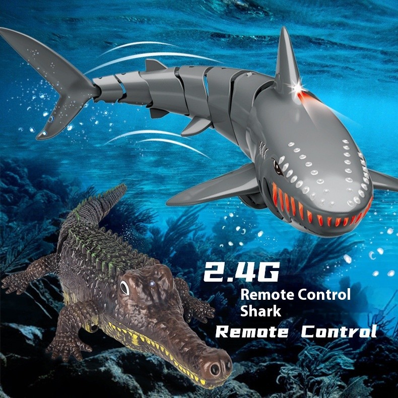 Remote Control Shark Toy，Crocodile，Dinosaur，34CM，2.4G Simulation Animal ...