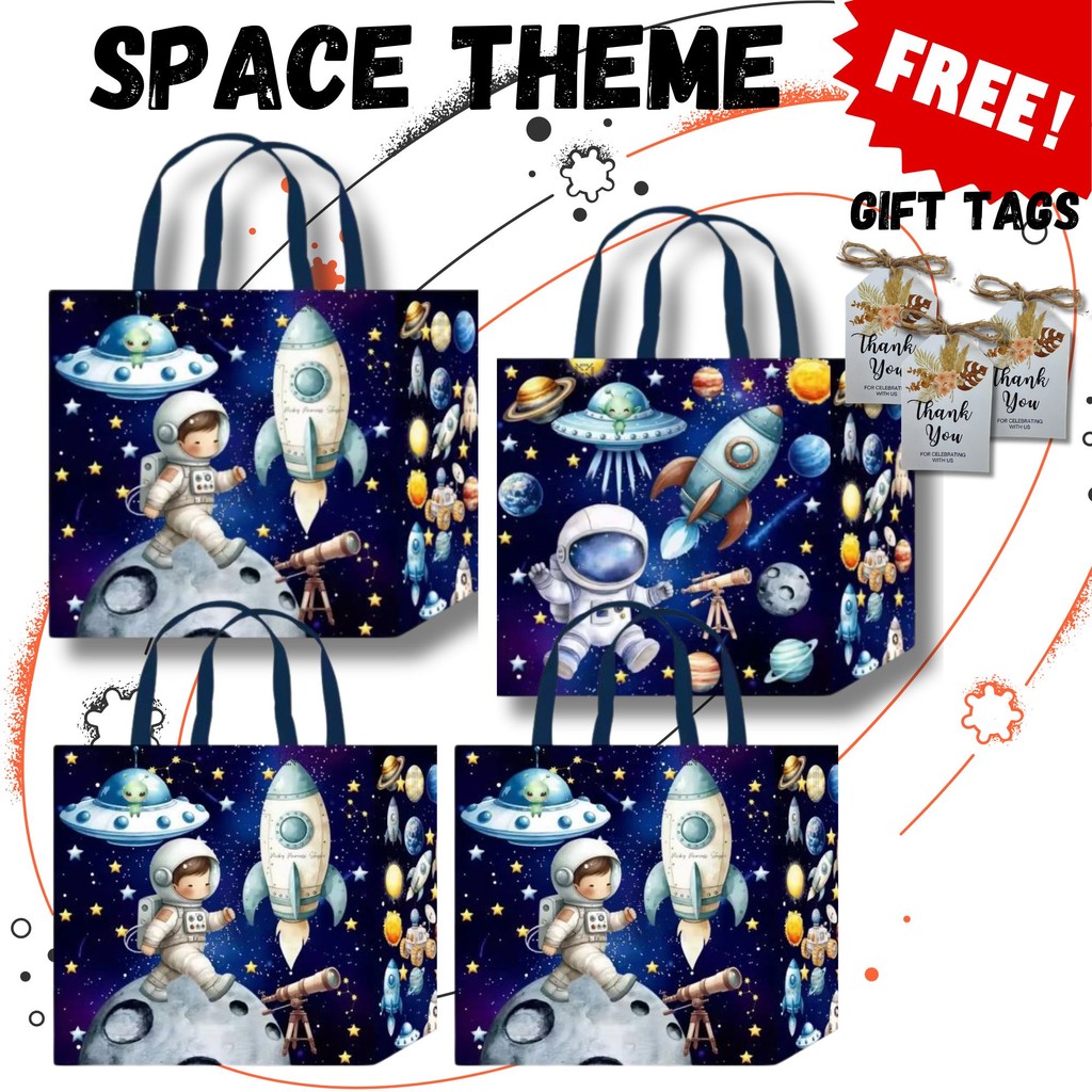 12pcs Outer Space Gift Bags Large Space Gift Goodie Candy Treat Bag ...