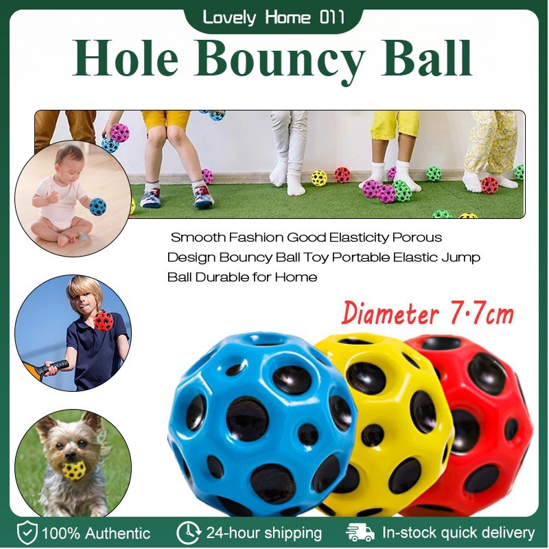 High Resilience Hole Ball Rubber Bouncy Balls for Kids Sensory Anti ...