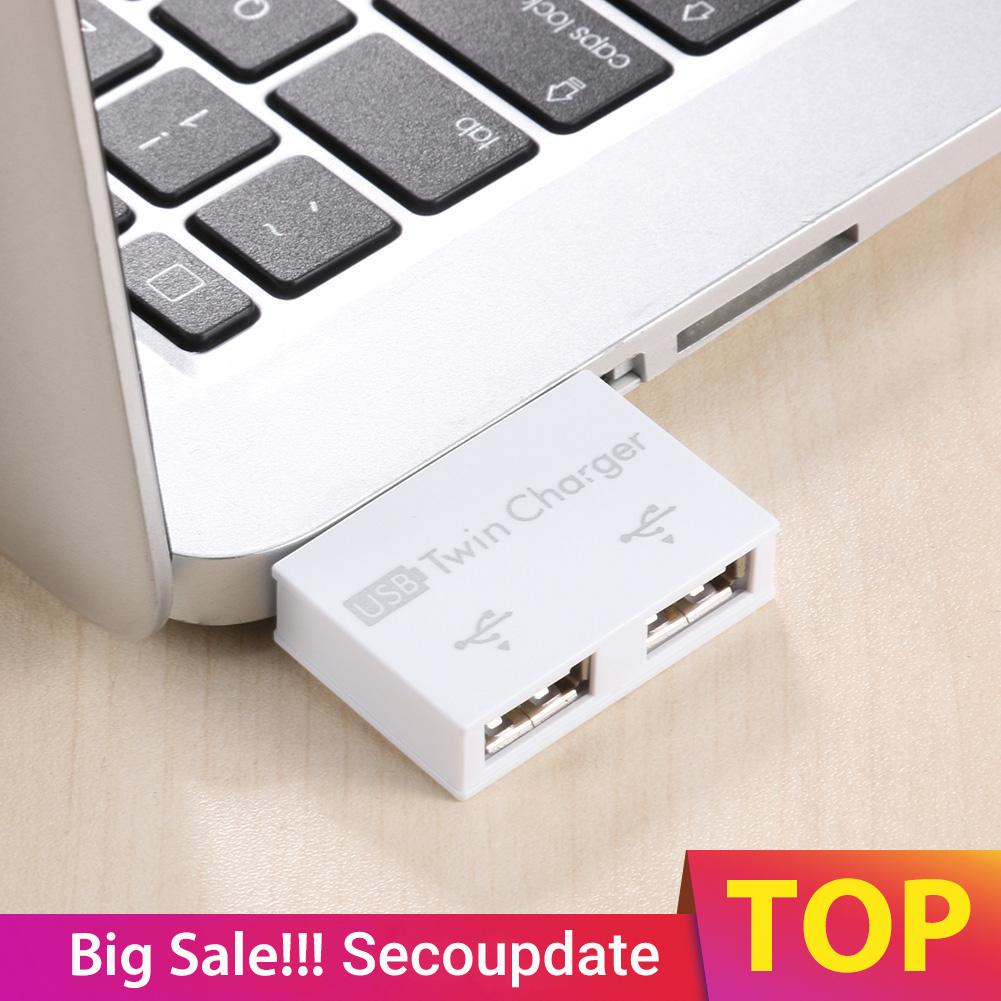Usb 2.0 Male to Dual Female Charger Dual 2 Port USB DC 5V Charging Splitter Hub Adapter ...
