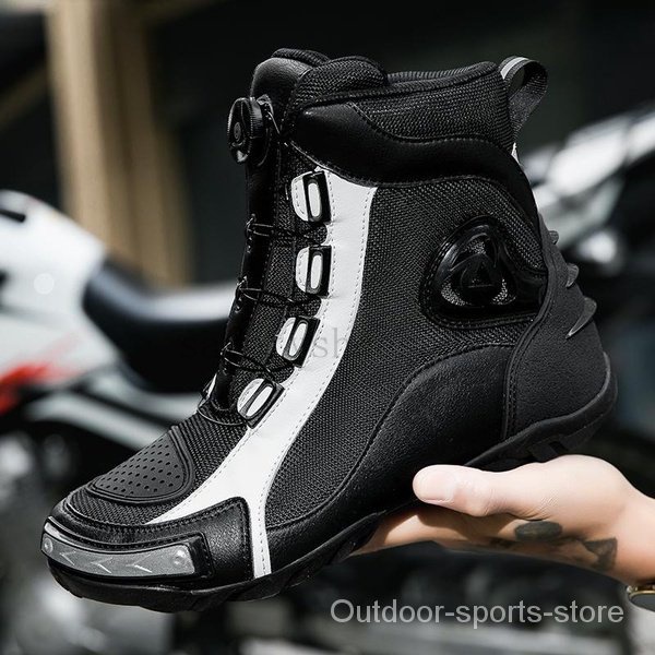 New Fashion Leather Motorcycle Shoes Mens Womens Motorcycle Riding ...