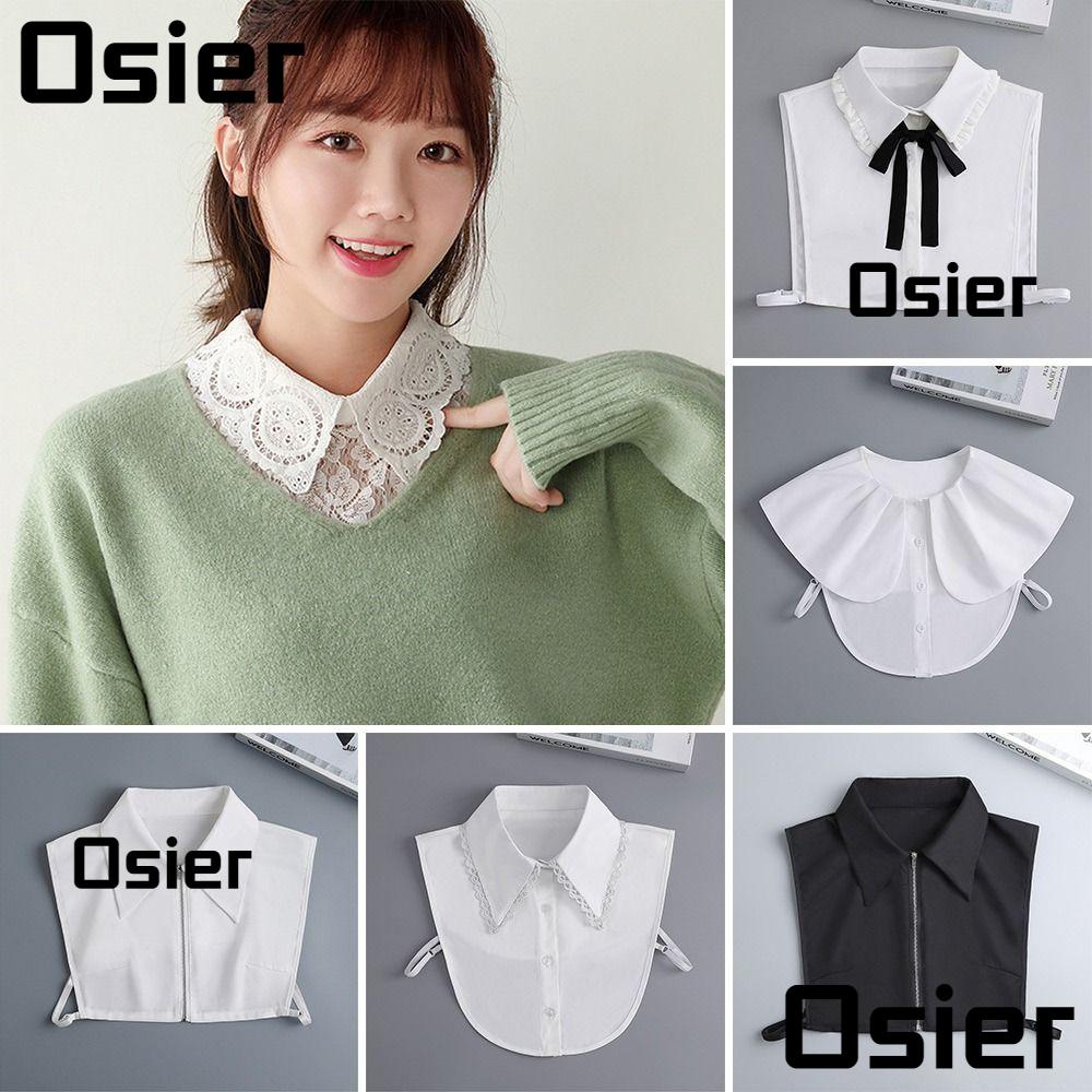 OSIER1 Shirt Fake Collar, Cotton Vintage Lapel, Detachable Women ...