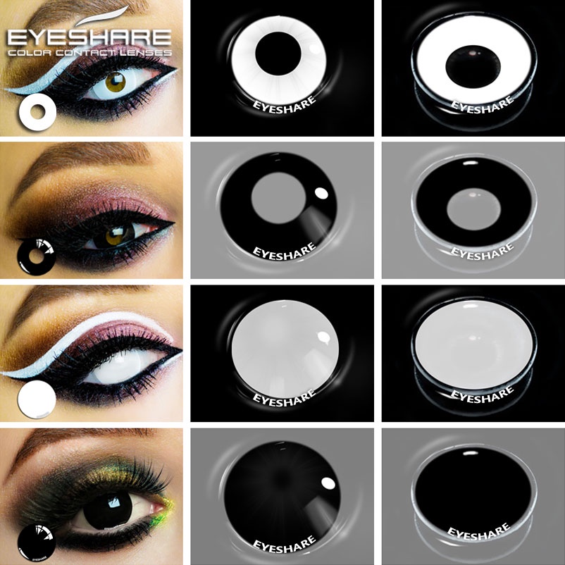 Eyeshare 1 Pair Crazy Cosplay Color Contact Lenses Colorful Eye ...