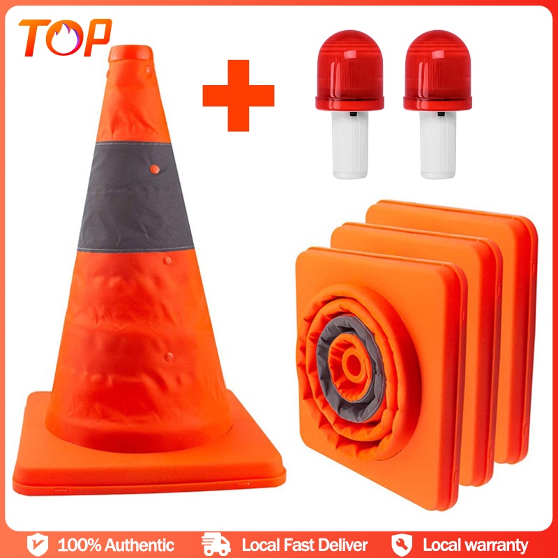 45cm Reflectorized Traffic Cone Folding Barricades Warning Sign Road ...