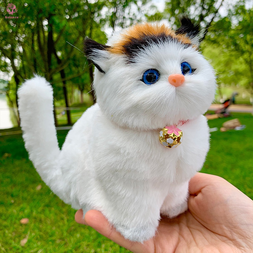 Talking Cat Toys Plush Toy Realistic Lifelike Interactive Companion ...