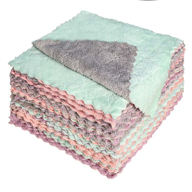 Microfiber Cloth Cleaning Rags Hand Washing Cloth Kitchen Towel ...