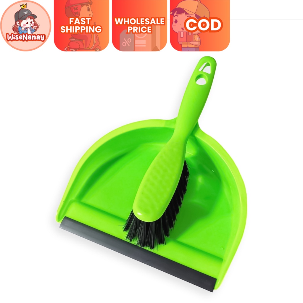 WiseNanay Dustpan and Brush Set #8055 - Plastic Cleaning Set small ...