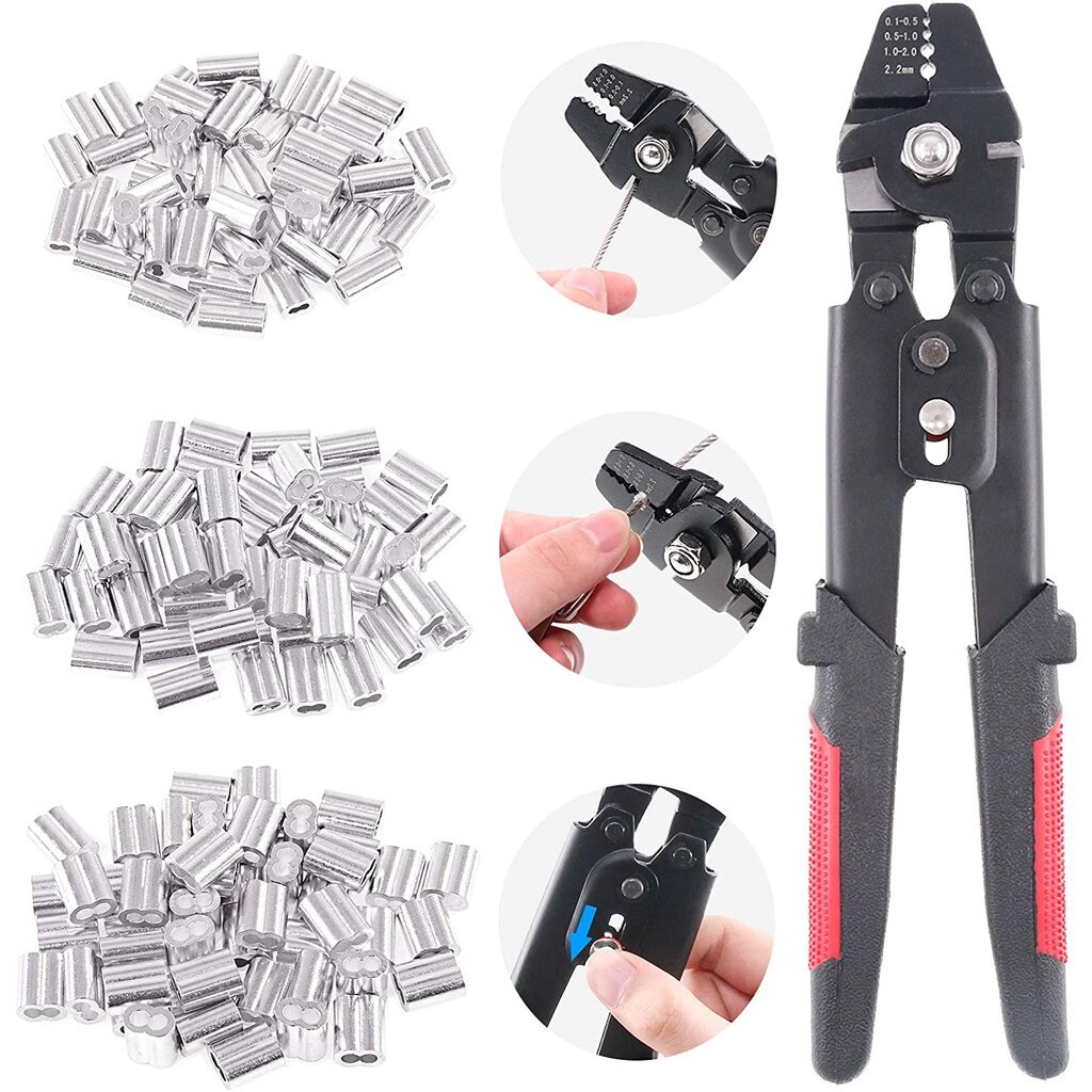 2.2mm steel wire rope crimping tool, rope swing crimper, fishing ...