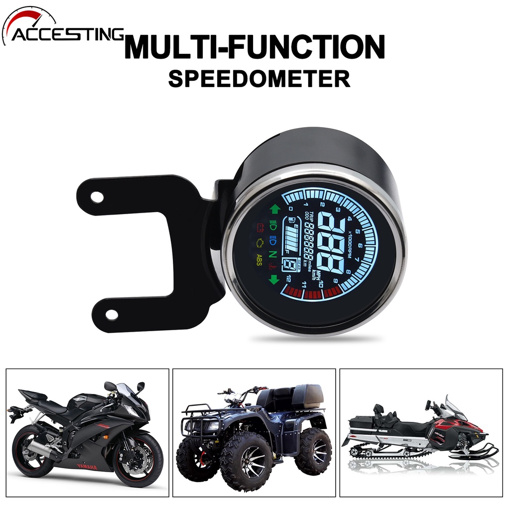 12000rpm 12V LED round universal multi-function instrument motorcycle ...