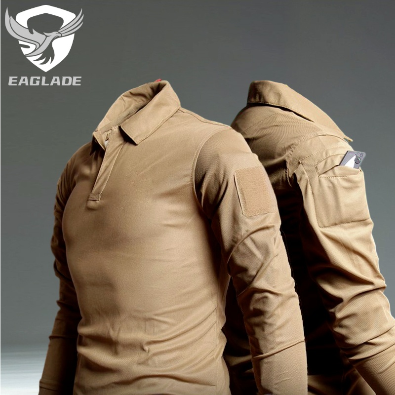 Eaglade Tactical Cargo Polo for Men in Khaki Quick Dry IXLP | Shopee Philippines