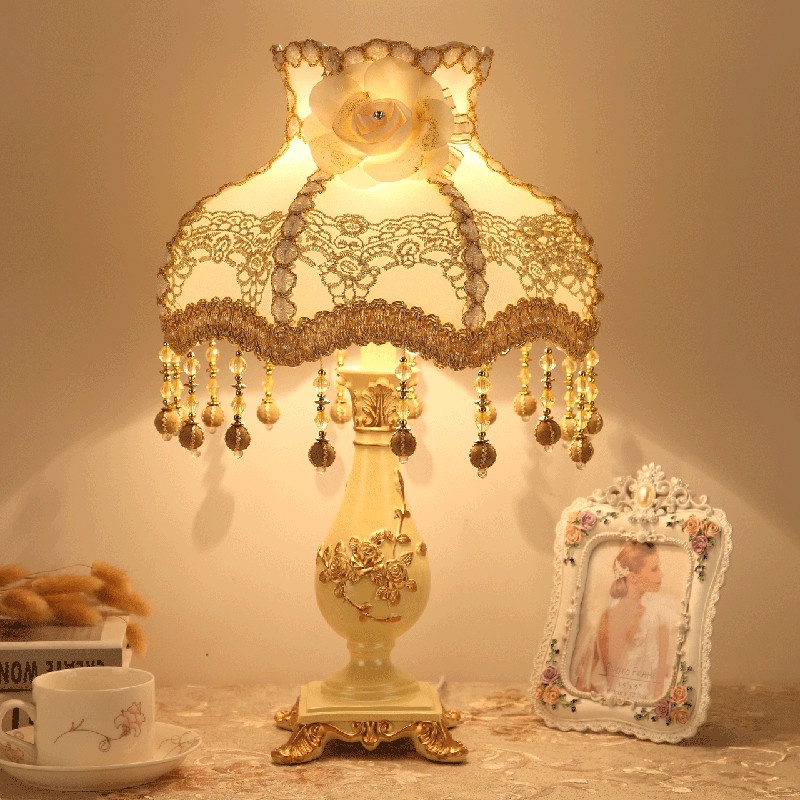 European Style Bedroom Table Lamp ins Girl Bedside Lamp Wedding Gift ...