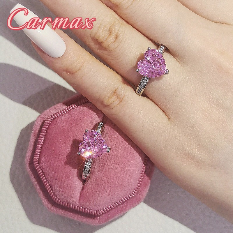 S925 Sterling Silver Luxury Heart Shaped Love Combined Ring Ring Set ...