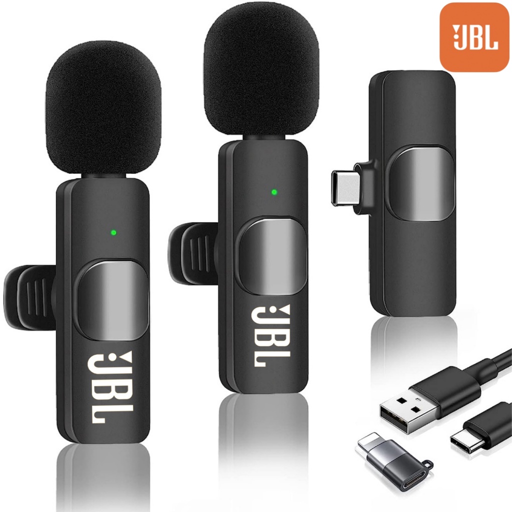 Wireless Lavalier Microphone Bluetooth Lapel Mic Audio Mini Cellphone ...