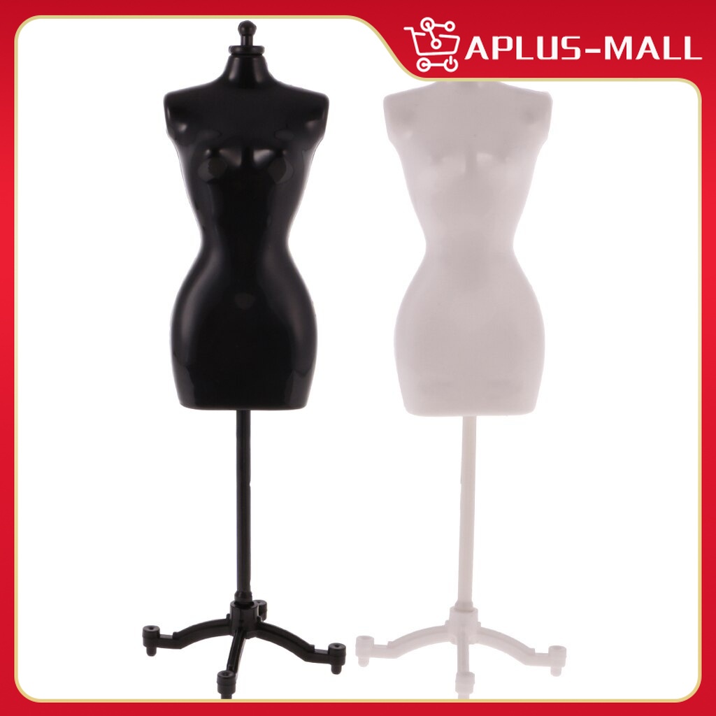 10Pcs Mini Dress Clothes Gown Model Stand For Barbie Doll Display ...