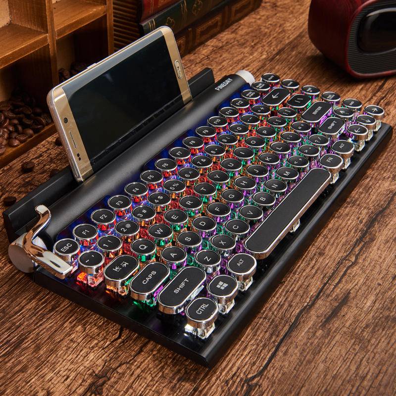 Dot retro typewriter mechanical keyboard punk keycap mobile phone ...
