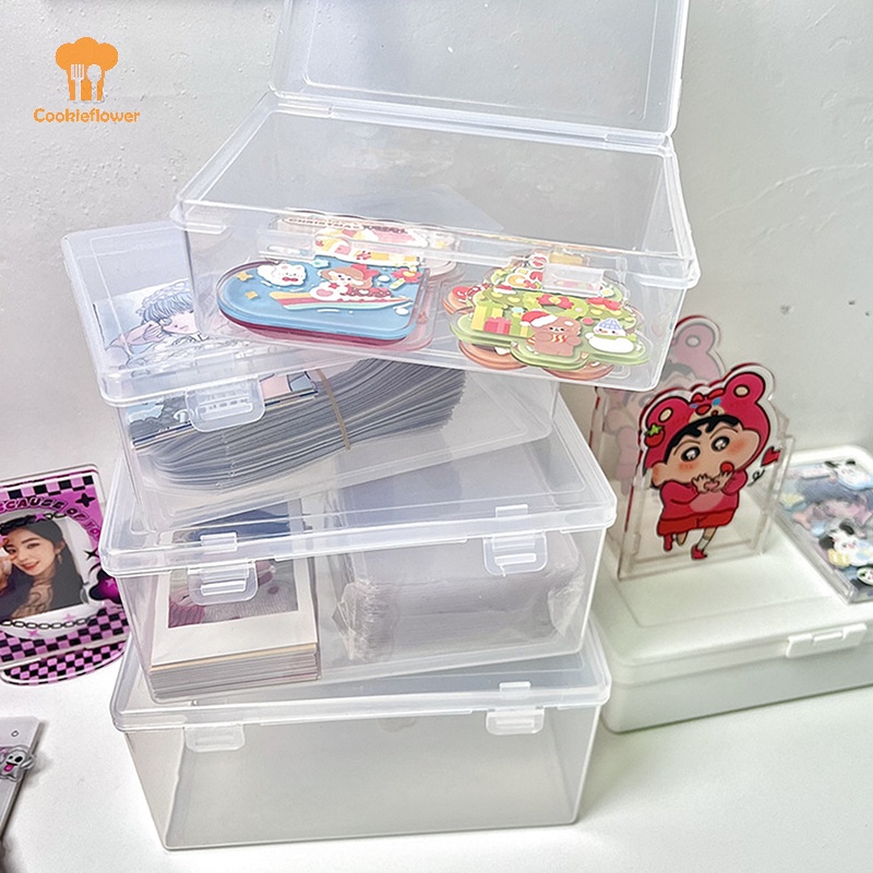 CKFR INS Transparent Plastic Storage Box Photocards Holder Desk Storage ...