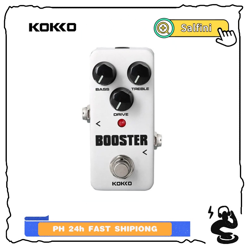KOKKO Booster 2-Band EQ Guitar Effect Pedal Musical Instrument ...