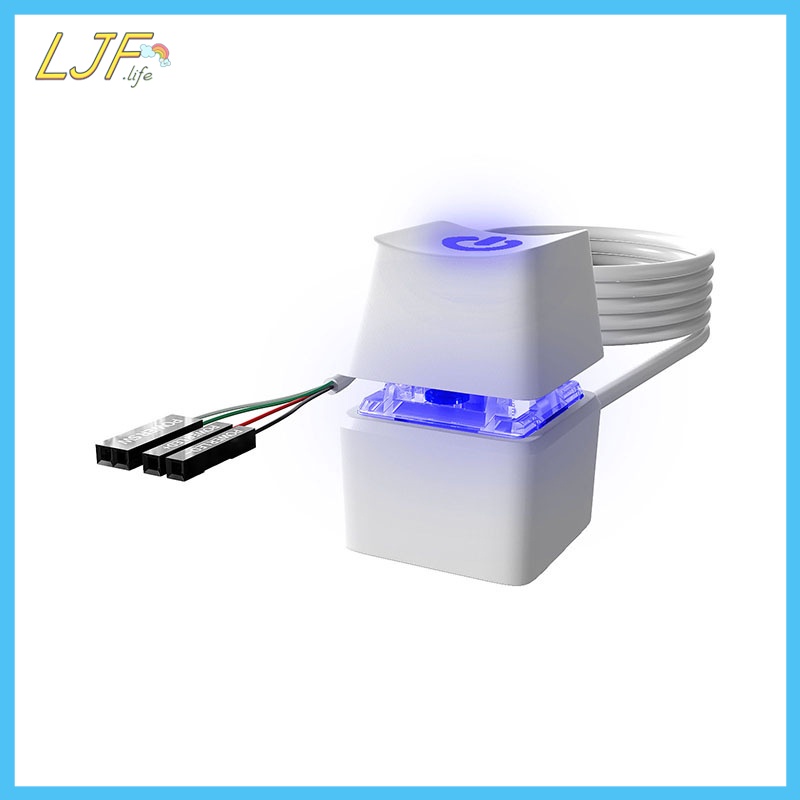 LJF Portable Colorful LED Light Computer Desktop Power Switch PC ...