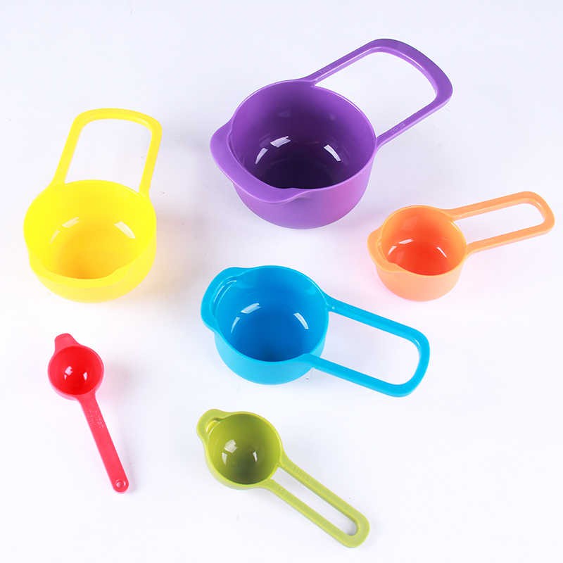 6pcs Measuring Spoons Set Rainbow Colorful Tea Coffee Measure Cooking ...