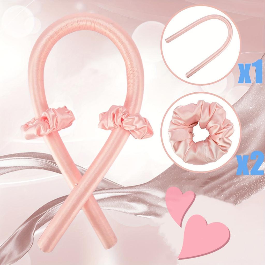 Colorful Heatless Portable Headband Curlers with Claw Clips Lazy Clips ...