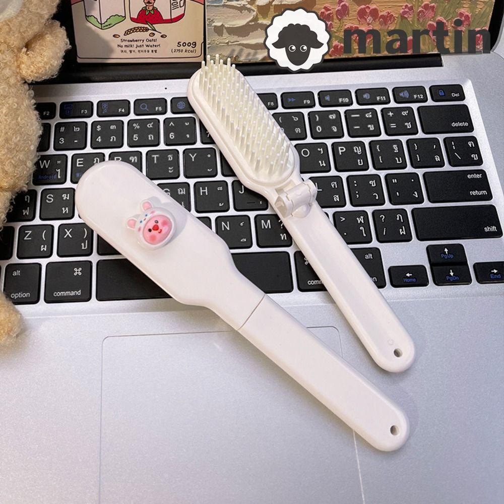 MARTIN 2 in 1 Comb Mirror Set, Loopy Mini Cartoon Air Bag Hair Comb ...