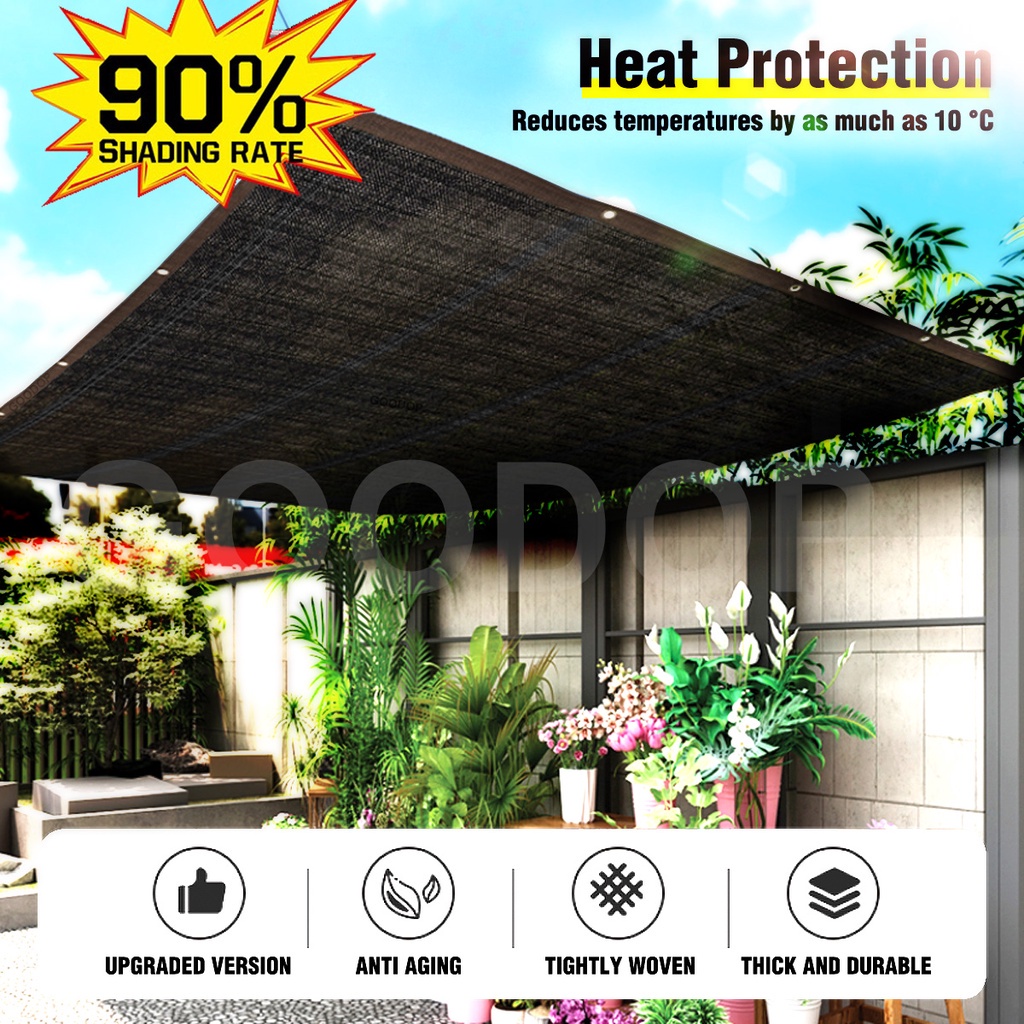 Black Net For Plant Garden Shade Sun Shade Net Garden Net Outdoor Anti UV 90% Shade For ...