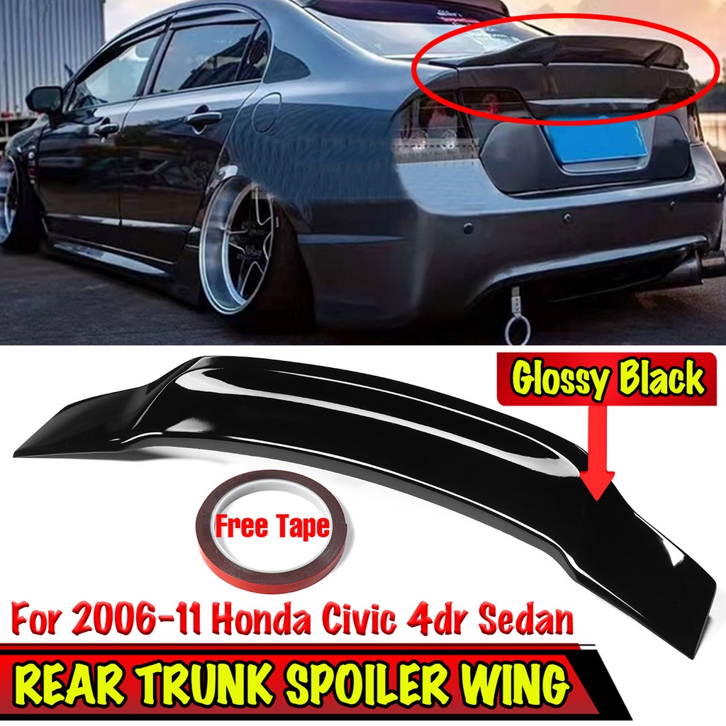 Car Rear Spoiler Wing Lip Extension R Style Rear Trunk Spoiler Lip Boot ...