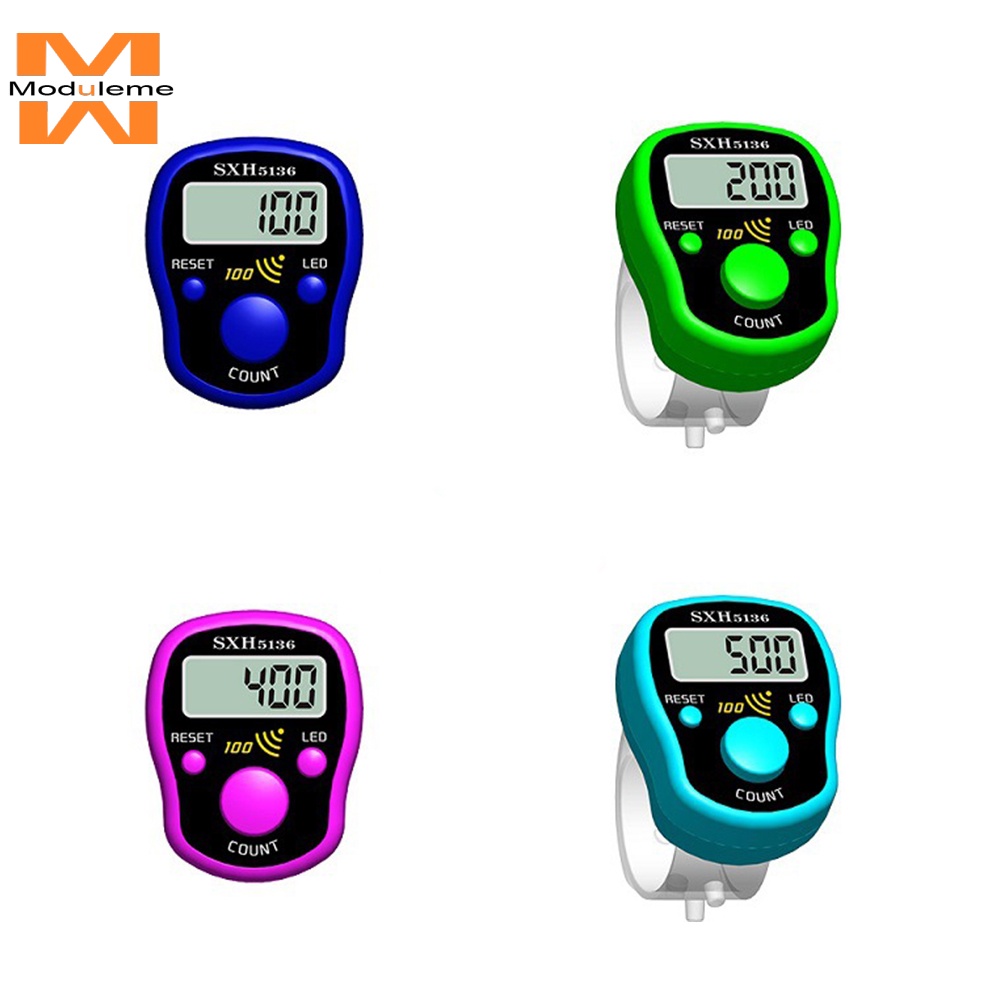 Led Finger Tally Counter Clicker Lcd Digital Finger Hand Counter With Ring Resettable Digits