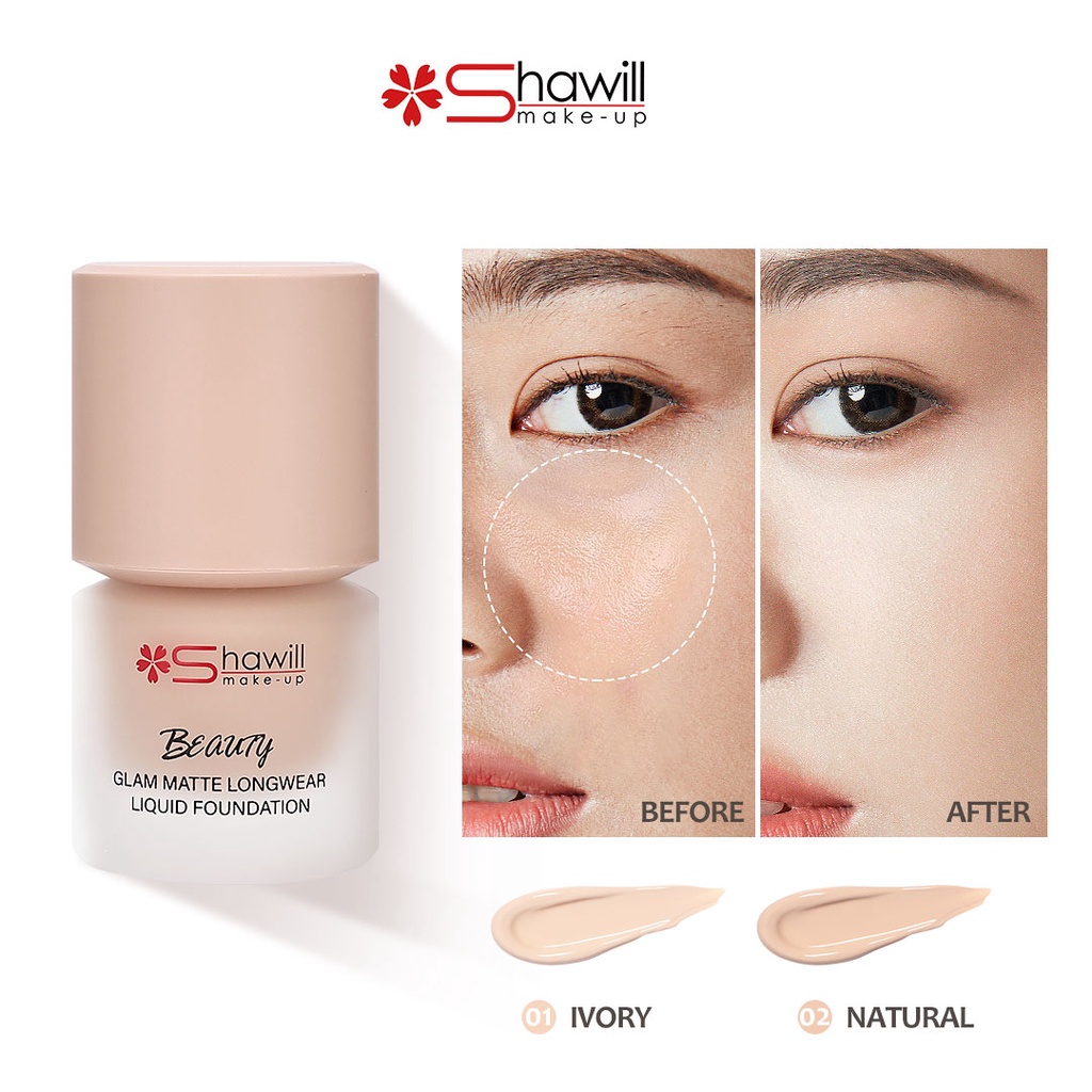 Shawill Liquid Foundation Long Lasting Concealer Waterproof Foundation ...