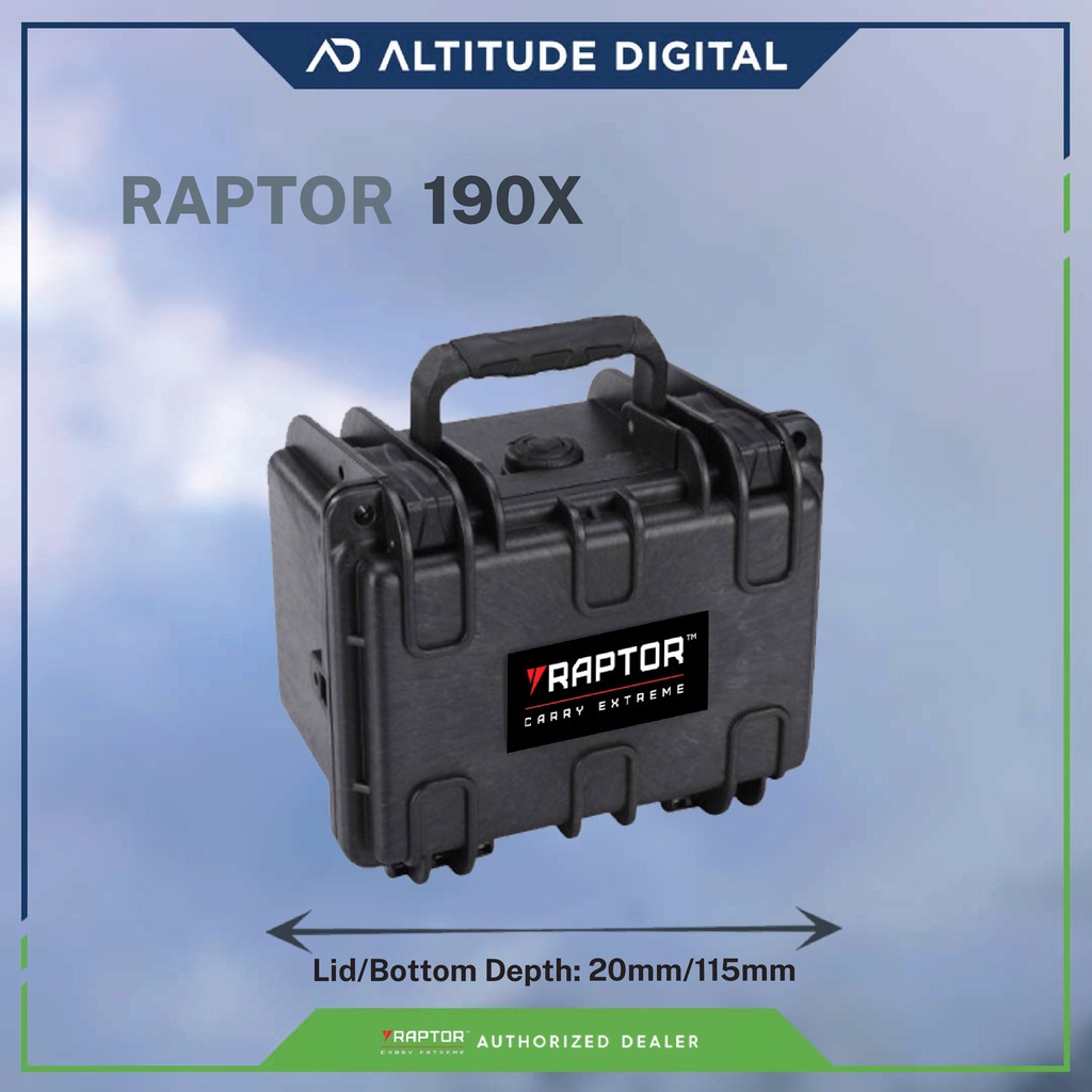Raptor Case Extreme Hand Carry 190x Hard Case for Cameras, Protective ...