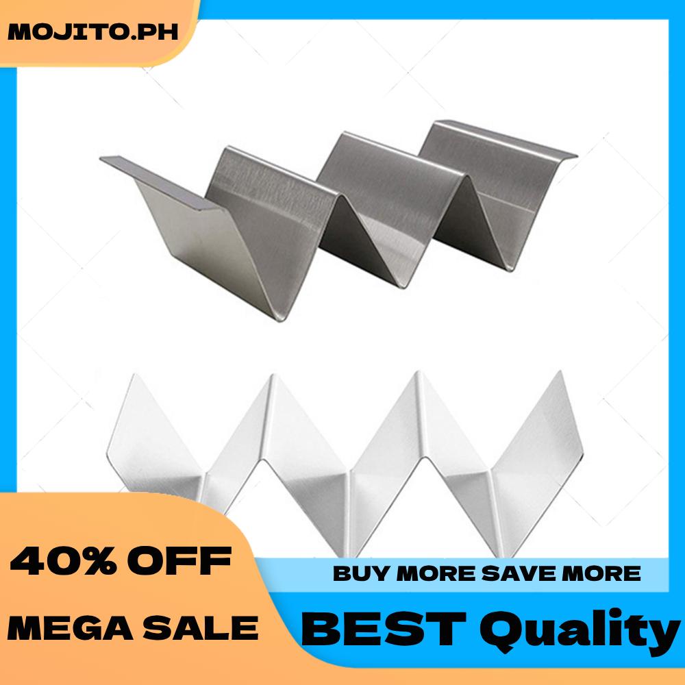 3 Grids Stainless Steel Taco Shell Holder Mexican Pancake Rack Bracket ...