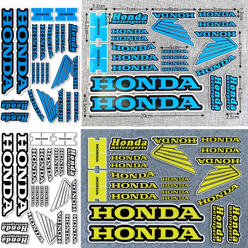 For Honda HRC Reflective Motorcross Motorcycle Stickers Decals For ...