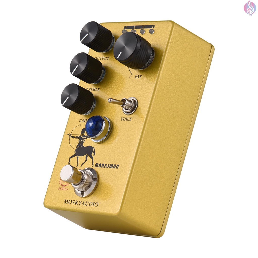 MOSKYAudio Overdrive/Preamp/Booster Guitar Effect Pedal 4 Clipping Mode Switch & Output/Treble ...
