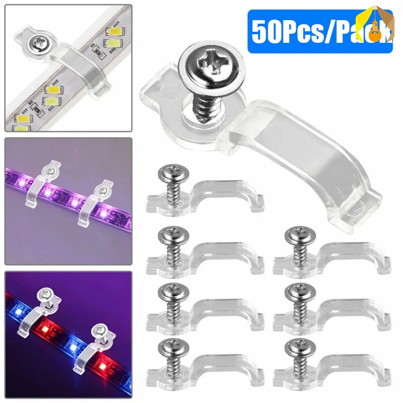 50Pcs/Pack LED Lamp Mounting Brackets Clip Fixing Clips/Waterproof 10mm ...